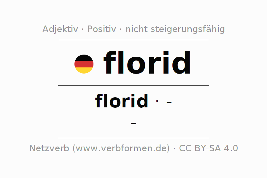 Deklination und Steigerung "florid" - Alle Fälle des Adjektivs, Plural ...