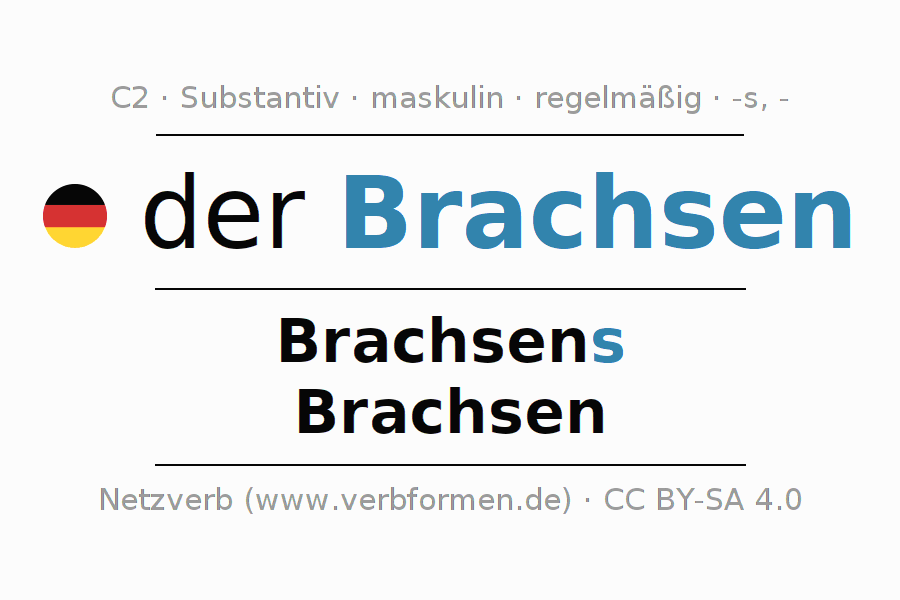 Deklination "Brachsen" - Alle Fälle des Substantivs, Plural und Artikel ...