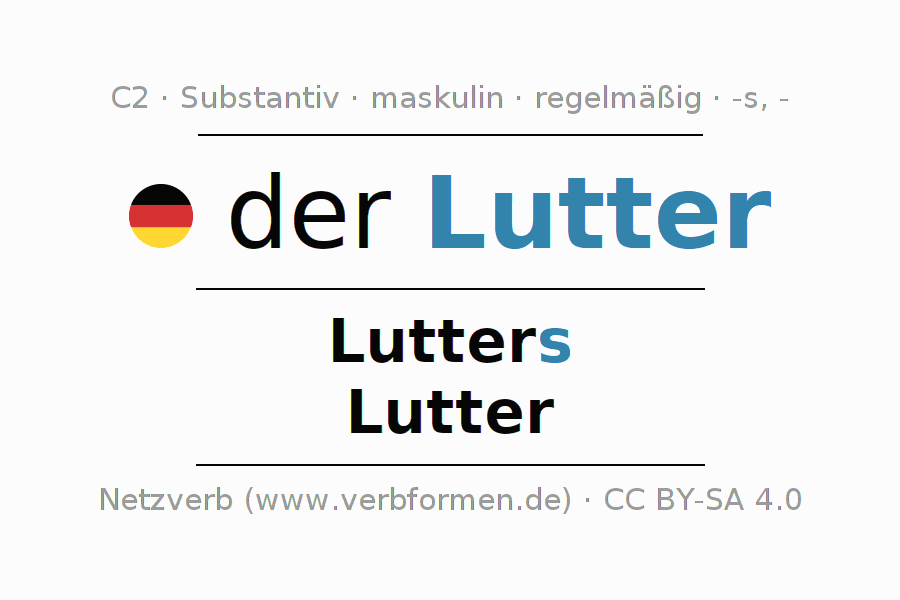 Deklination "Lutter" - Alle Fälle des Substantivs, Plural und Artikel ...