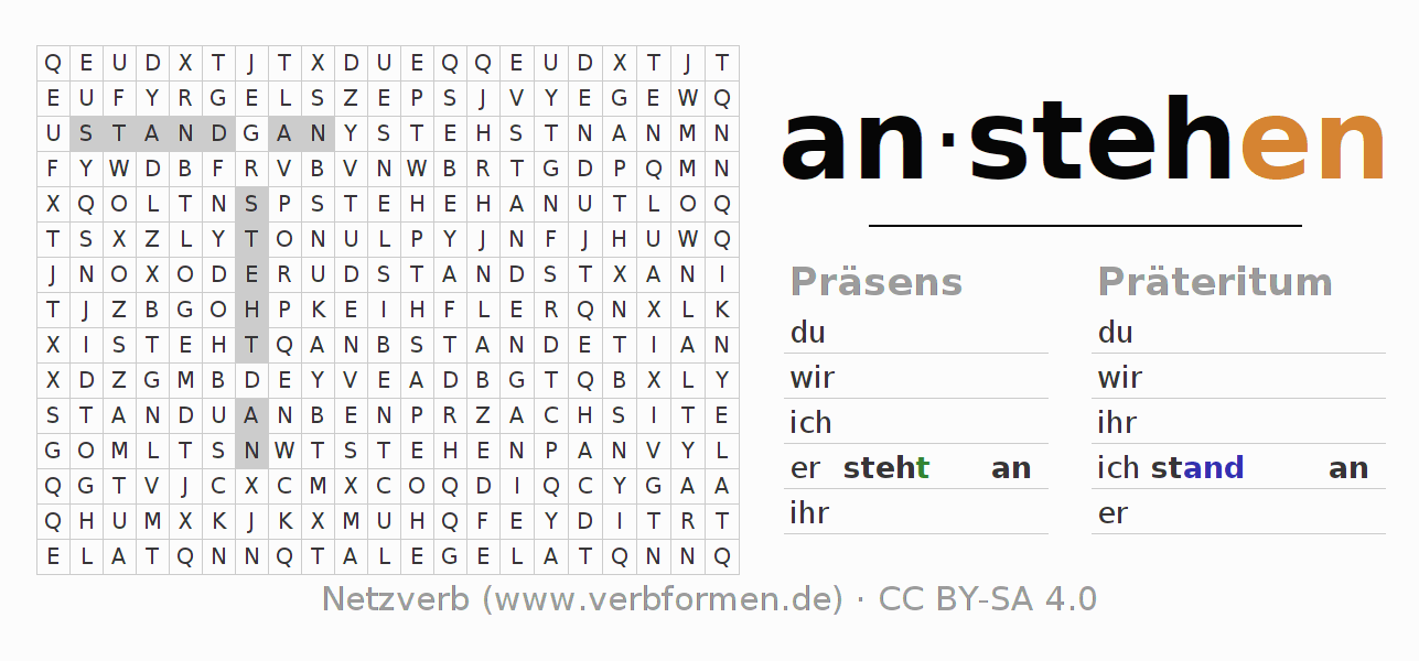 Arbeitsblätter "anstehen" - Viele Übungen, Materialien zum Lernen ...
