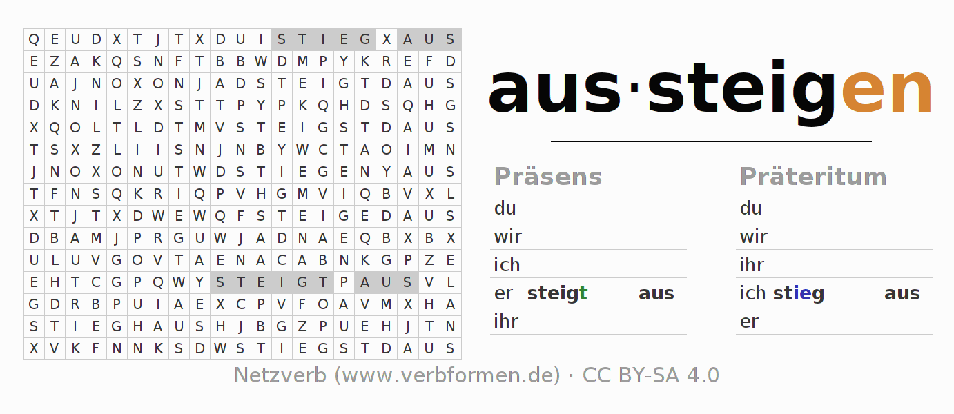 Arbeitsblätter "aussteigen" - Viele Übungen, Materialien zum Lernen ...