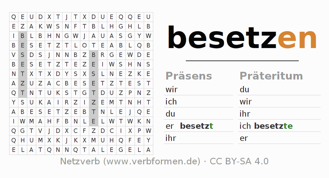 Arbeitsblätter "besetzen" - Viele Übungen, Materialien zum Lernen ...