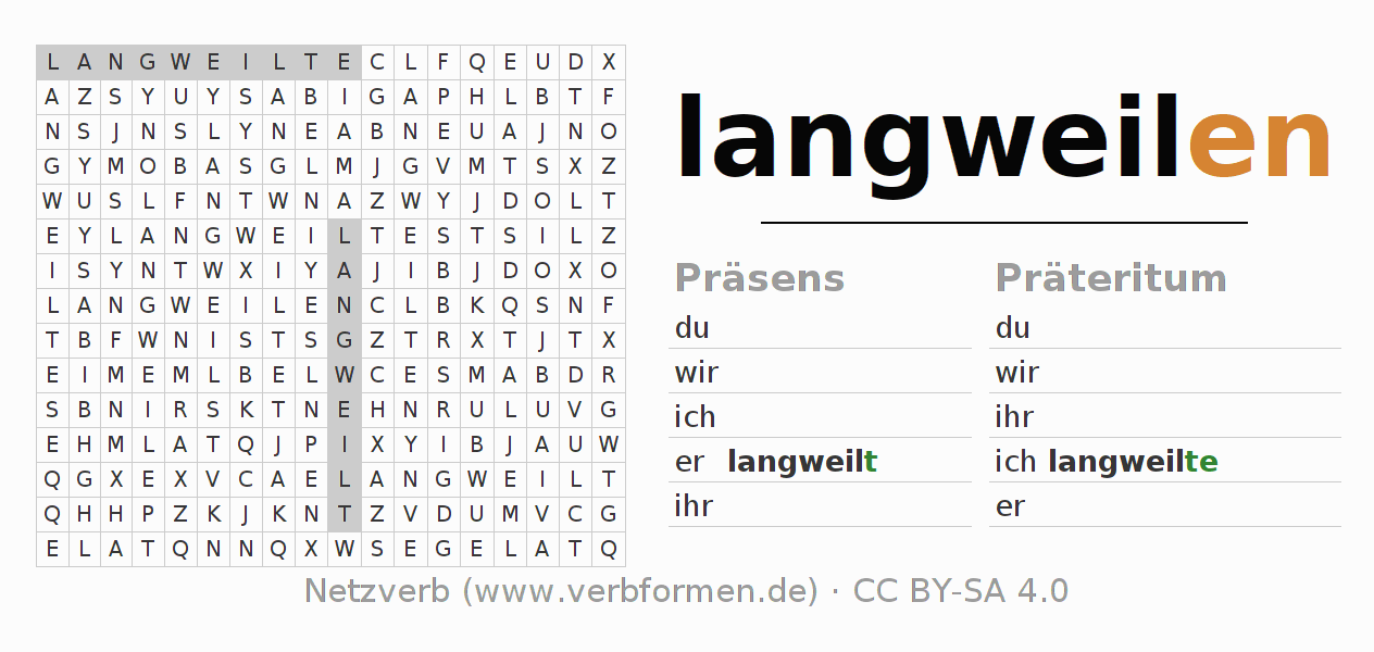Arbeitsblätter "langweilen" - Viele Übungen, Materialien zum Lernen ...