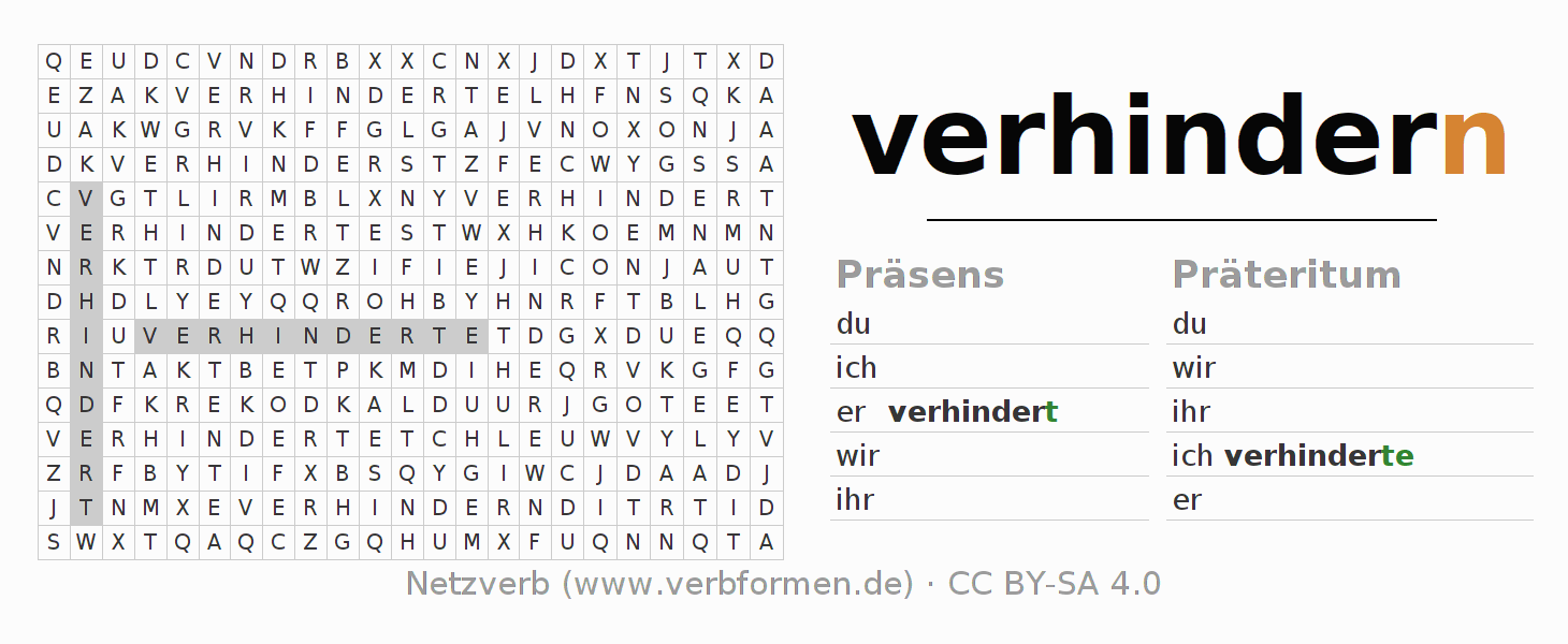 Arbeitsblätter "verhindern" - Viele Übungen, Materialien zum Lernen ...