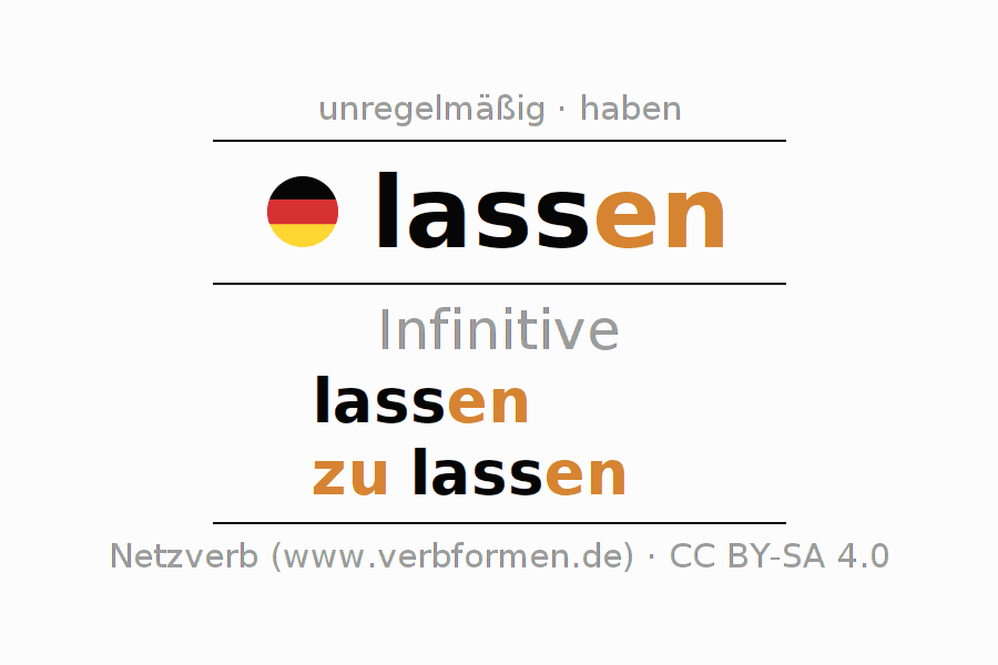 Infinitiv "lassen" - Alle Formen des Verbs, Regeln, Beispiele ...