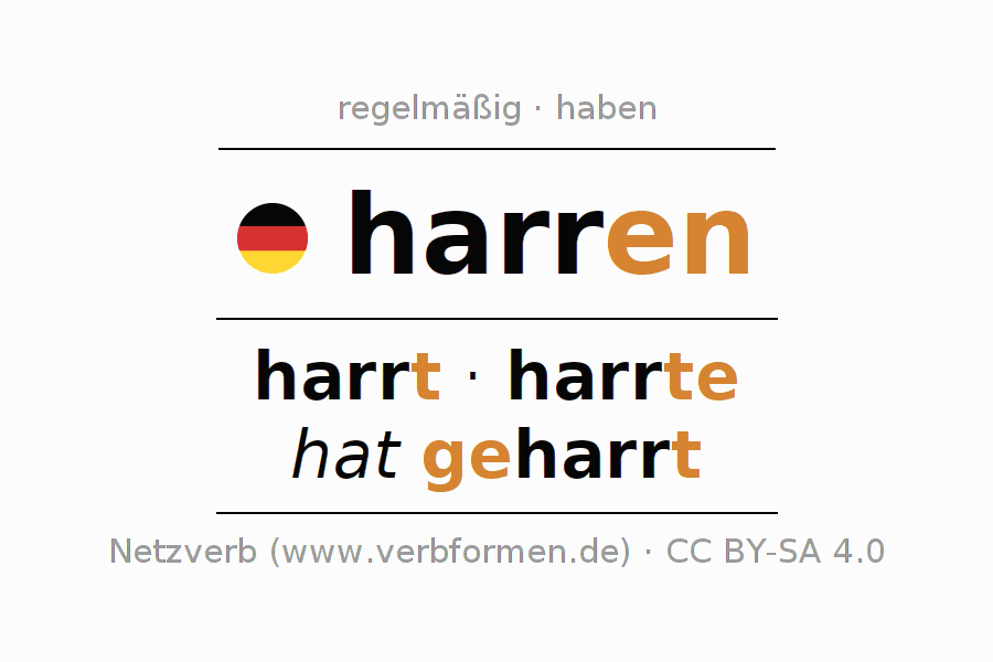 Konjugation "harren" - Alle Formen des Verbs, Beispiele, Regeln ...